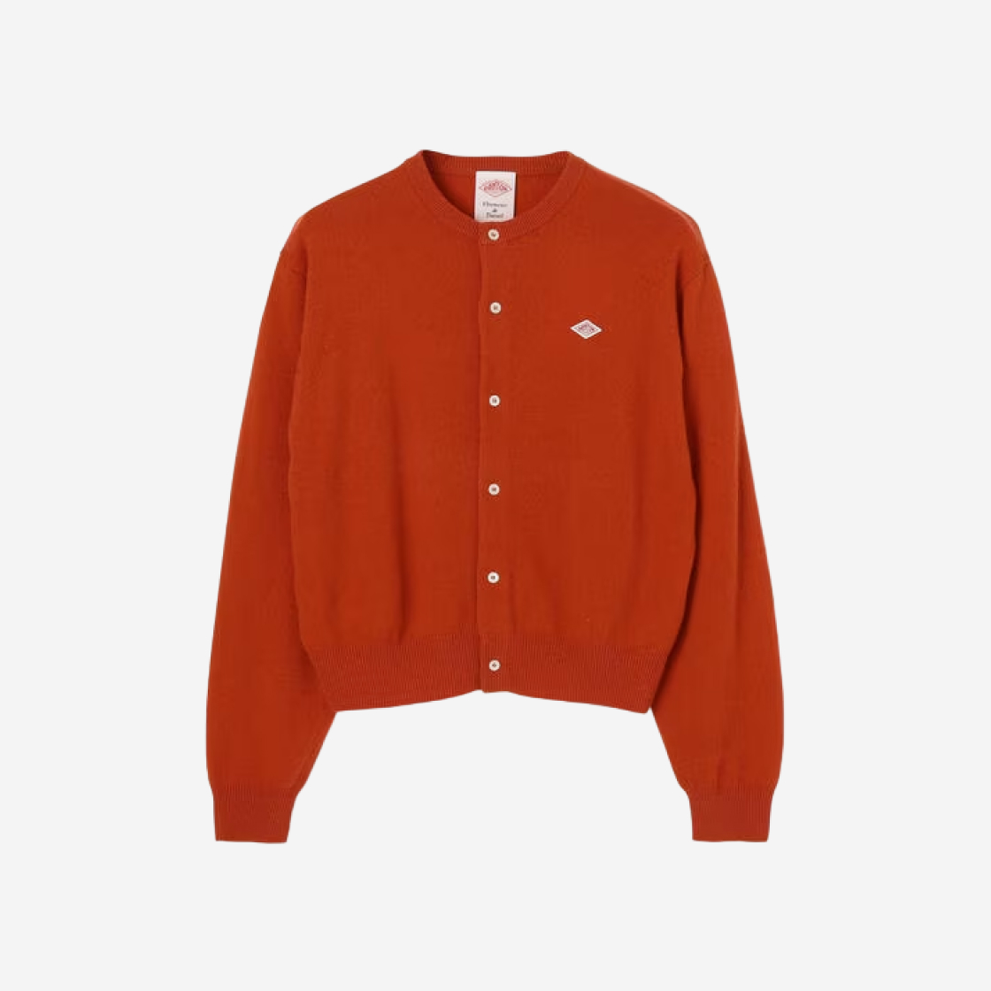 (W) 단톤 램스울 크루넥 가디건 오렌지 | Danton | KREAM