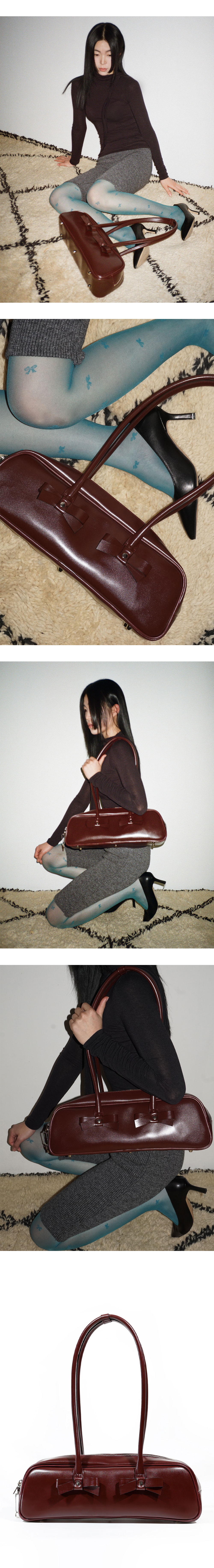 생긴스튜디오 리본 바게트 버건디 | Saenginstudios | KREAM