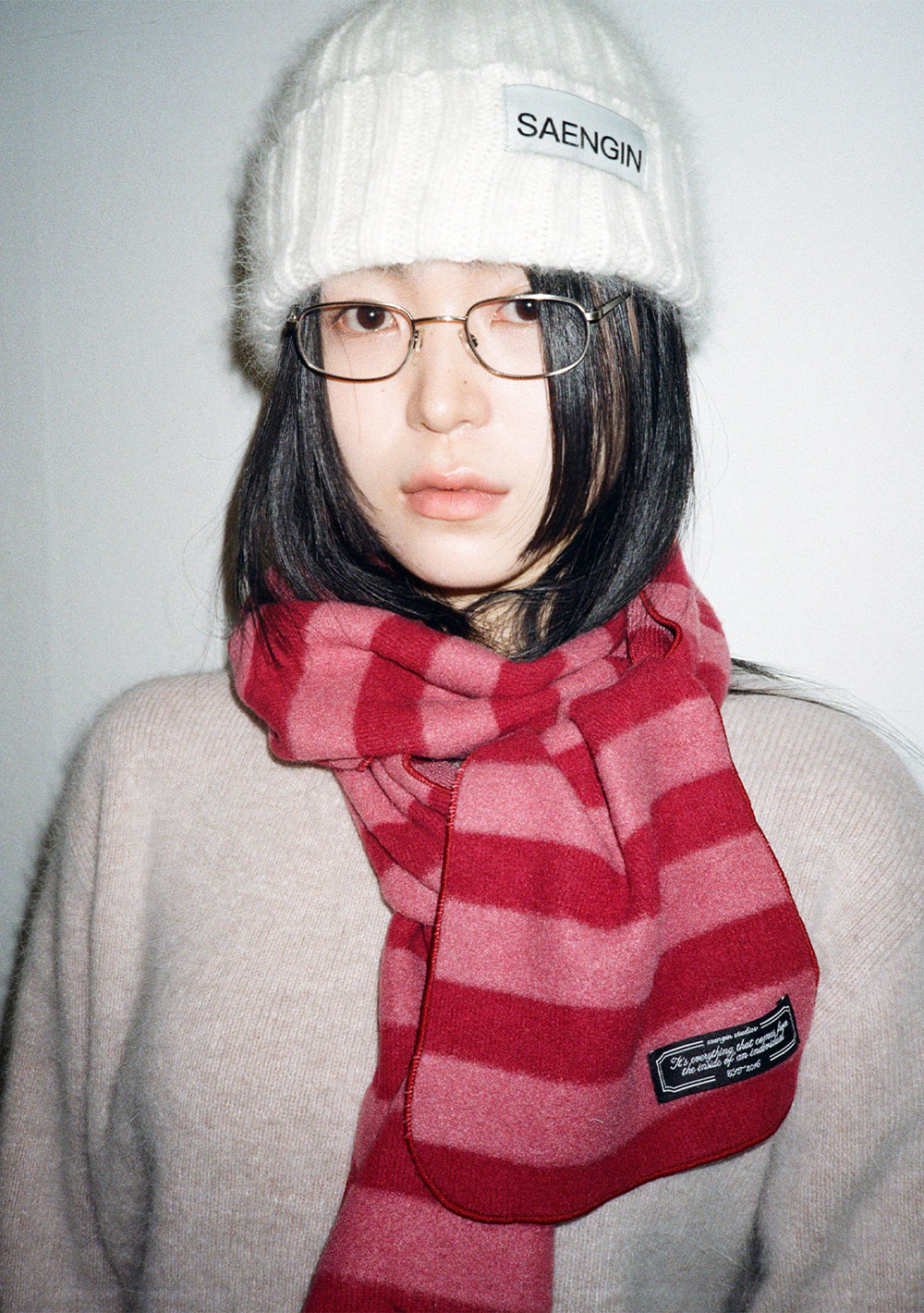 생긴스튜디오 앙고라 컬러 비니 화이트 | Saenginstudios | KREAM