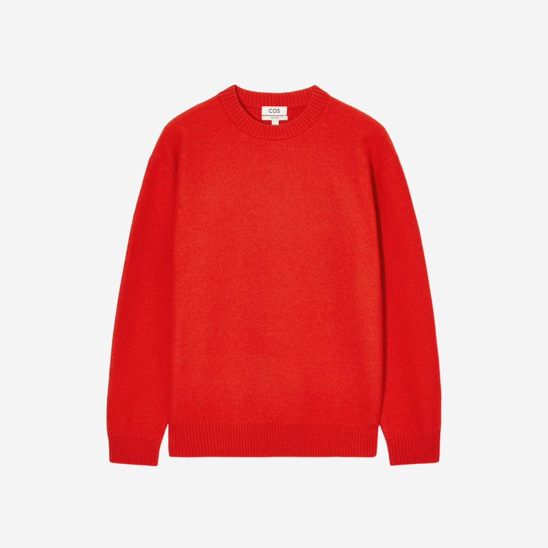 코스 보일드 울 크루넥 점퍼 브라이트 오렌지 | COS | KREAM