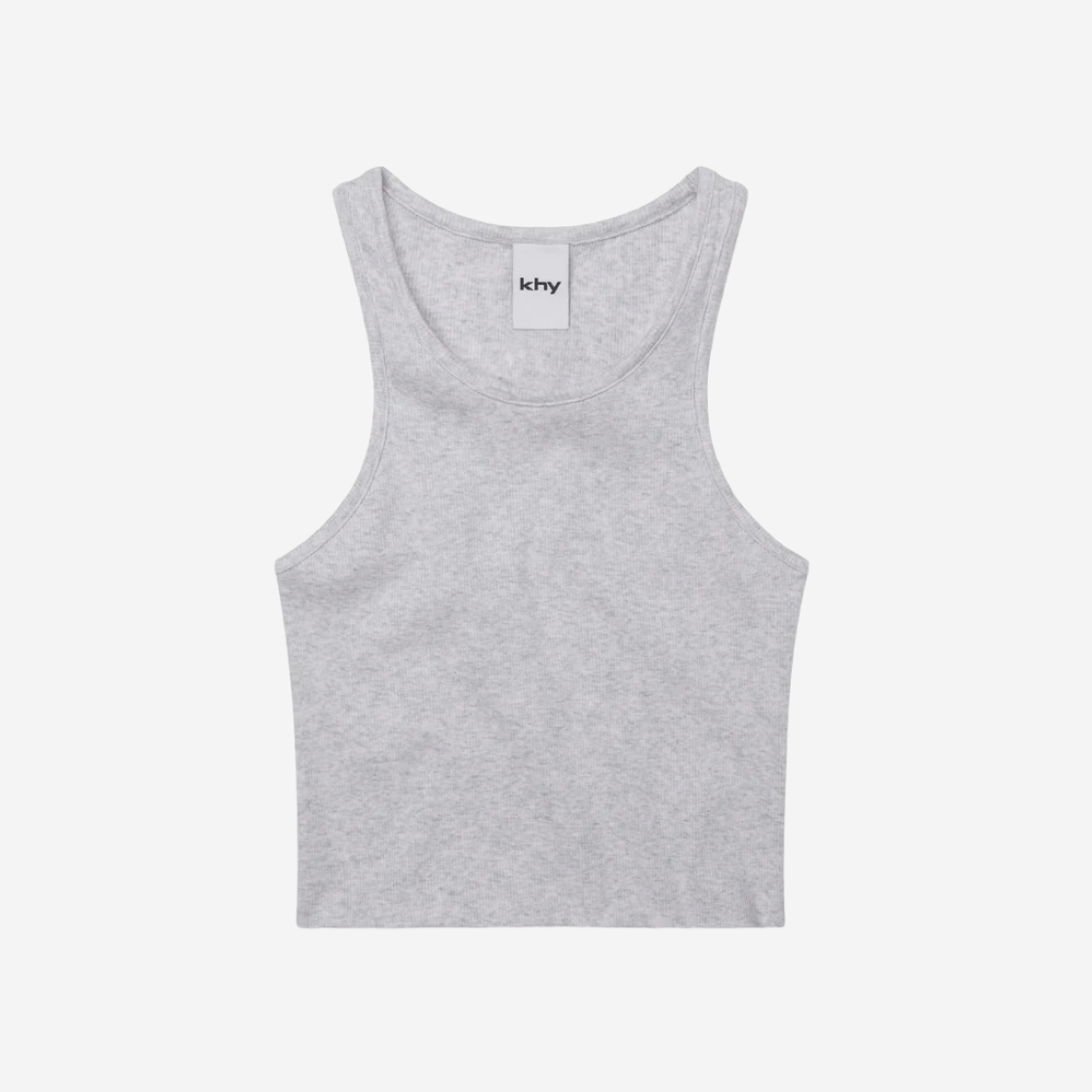 (W) 카이 크롭 로우 헴 립 탱크 라이트 헤더 그레이 | Khy | KREAM