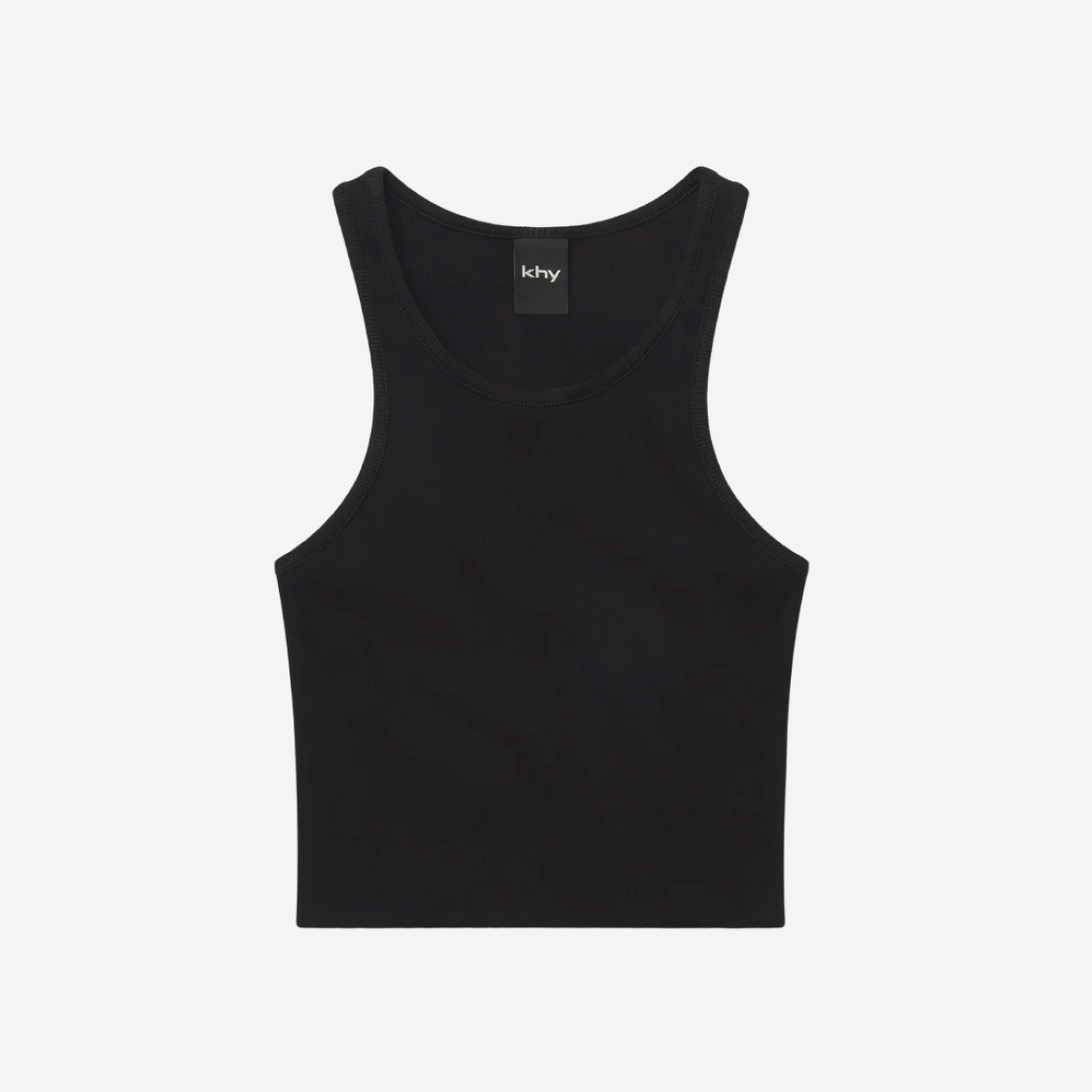 (W) 카이 크롭 로우 헴 립 탱크 블랙 | Khy | KREAM