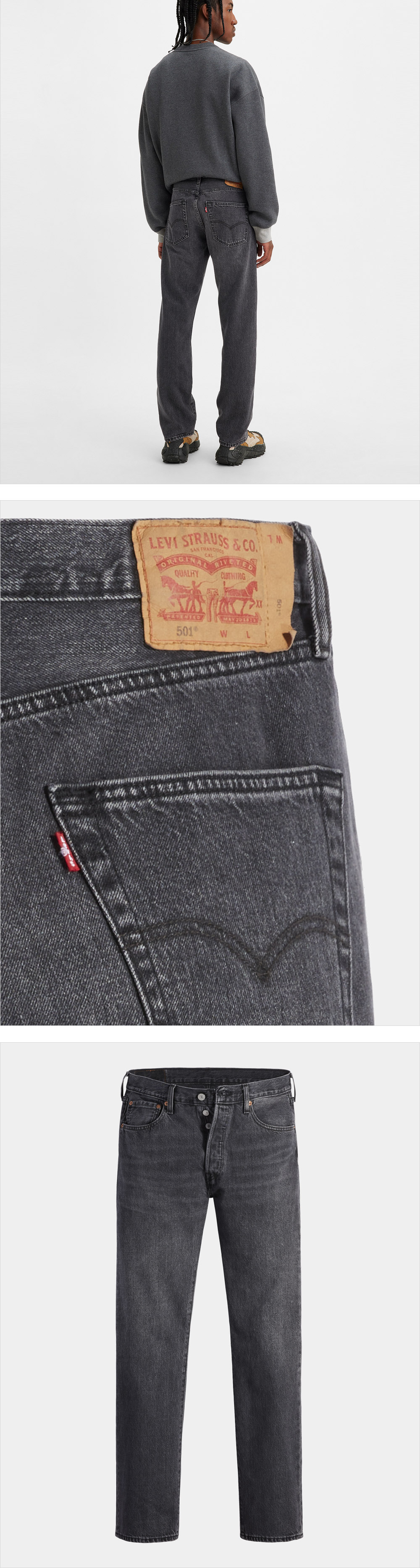 리바이스 501 오리지널 핏 진 블랙 | Levi's | KREAM