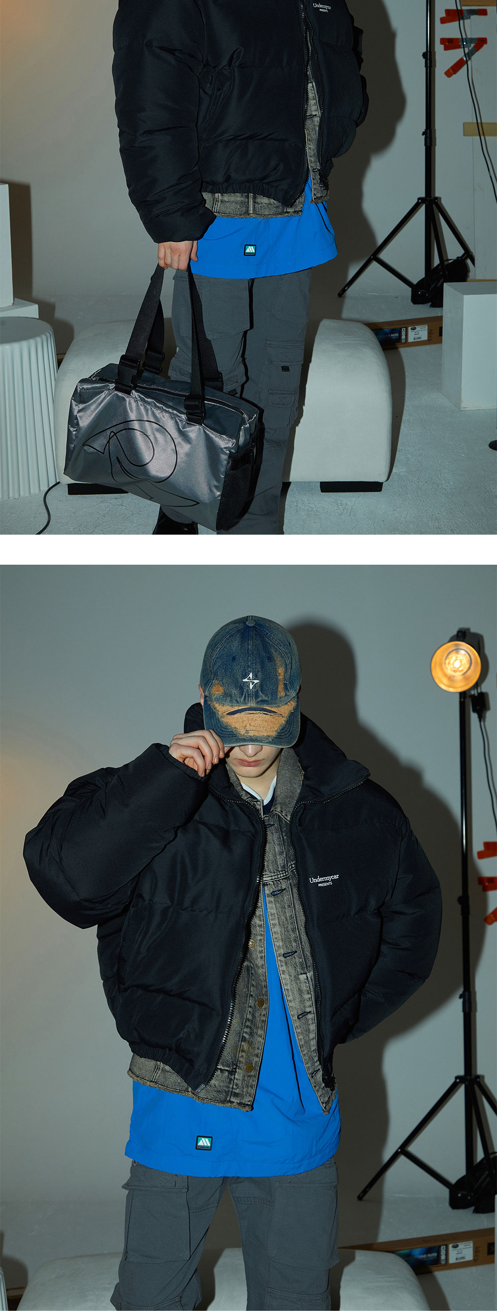 비엘알 그런지 데님 캡 네이비 | BLR | KREAM