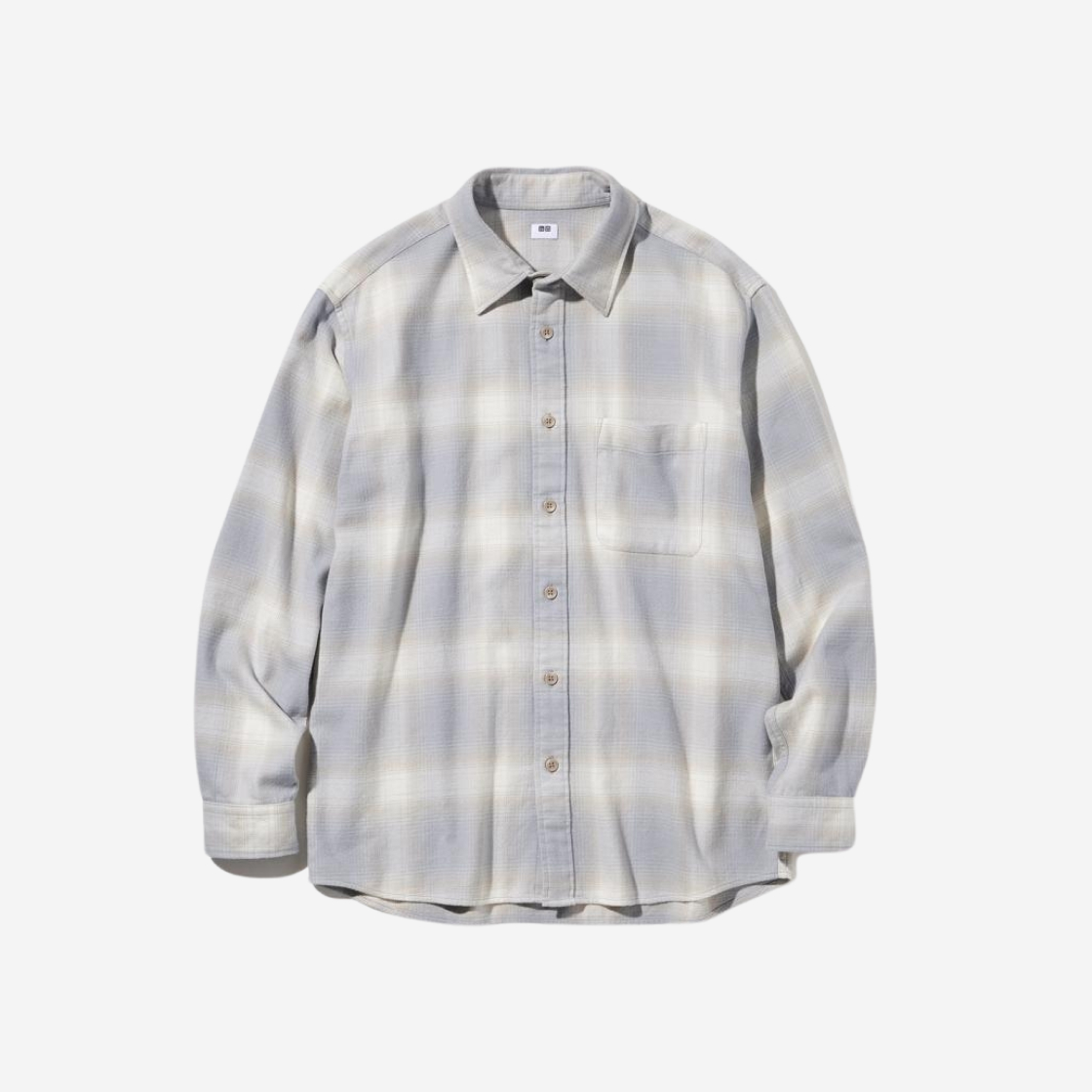 유니클로 플란넬 체크 셔츠 그레이 - KR | Uniqlo | KREAM
