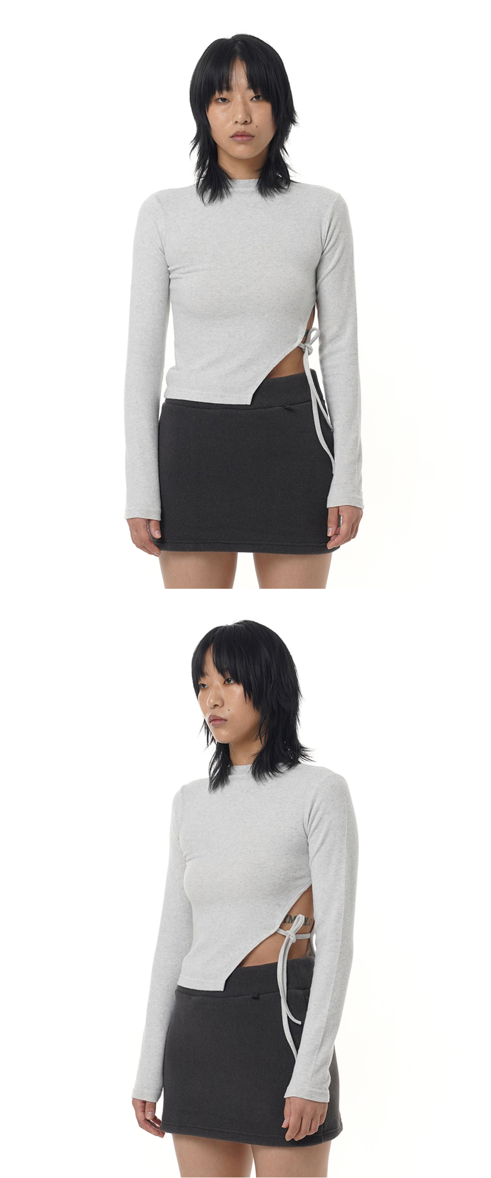 탠스댄스 사이드 슬릿 탑 그레이 | Tense Dance | KREAM