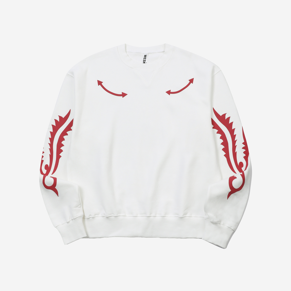 웨스켄 웨스턴 스티칭 스웨트셔츠 화이트 | Wesken | KREAM