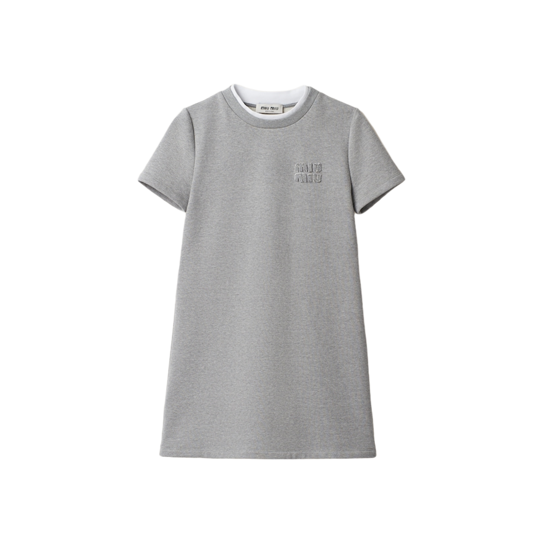 (W) 미우 미우 자수 코튼 플리스 드레스 그레이 | Miu Miu | KREAM