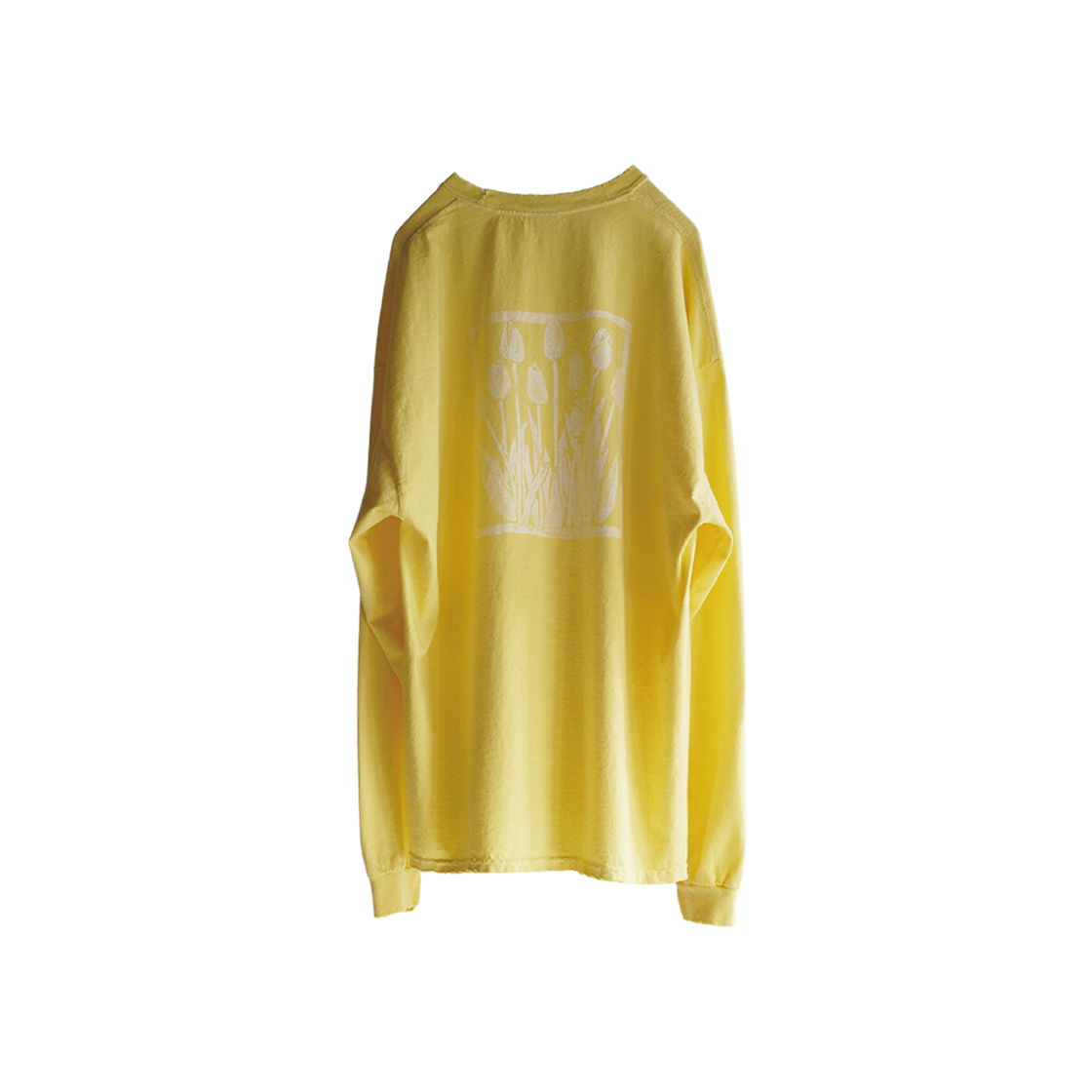 안셀름 다이드 데미지 플라워 PT 롱슬리브 티셔츠 옐로우 | Ancellm | KREAM