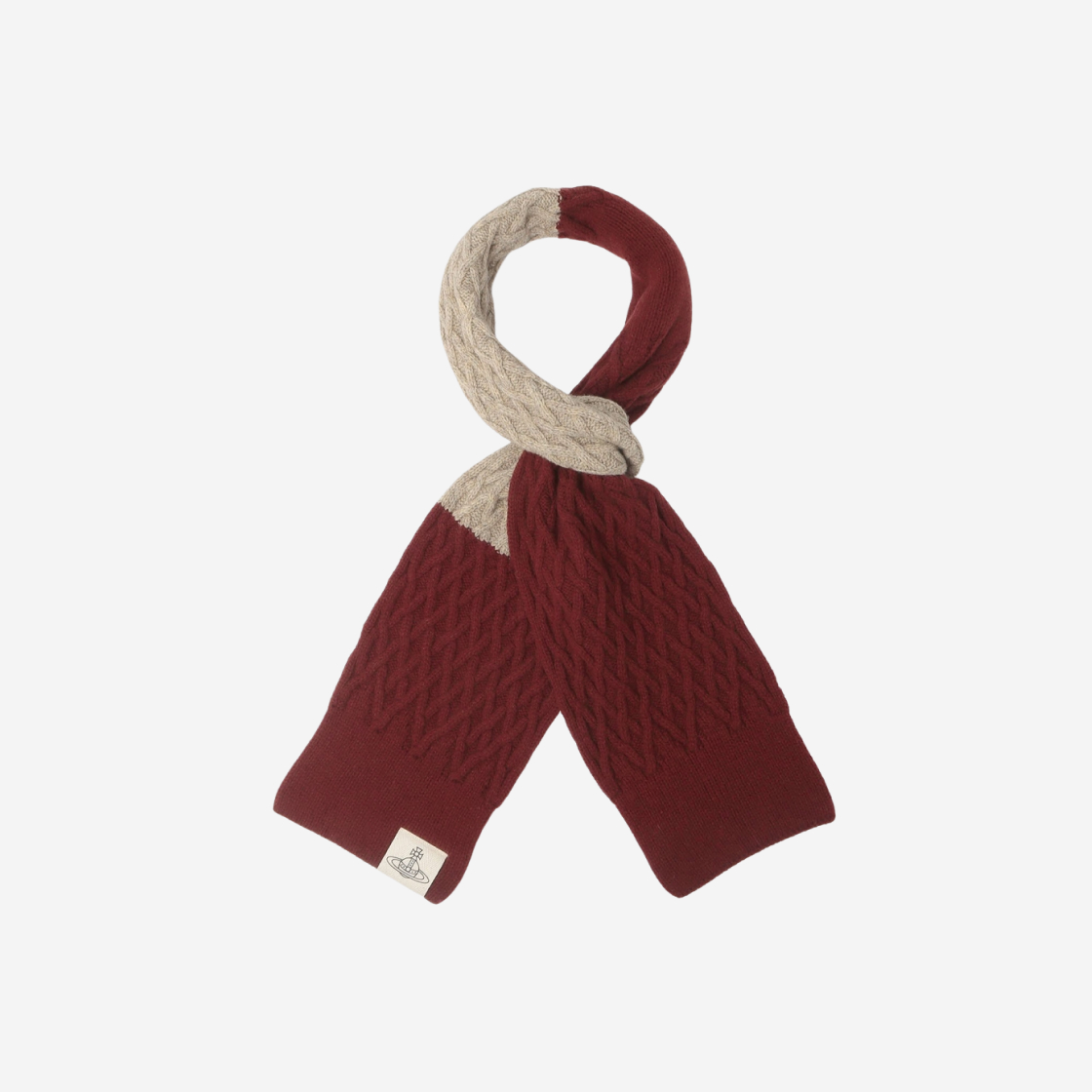 비비안 웨스트우드 울 니트 머플러 레드 | Vivienne Westwood | KREAM