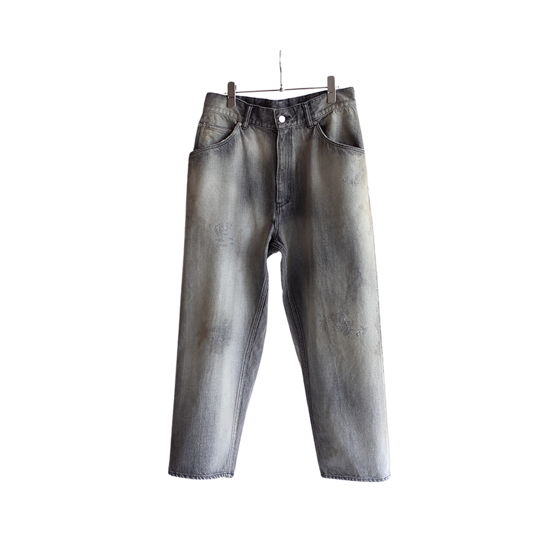 안셀름 셀비지 테이퍼드 5P 데님 팬츠 블랙 | Ancellm | KREAM