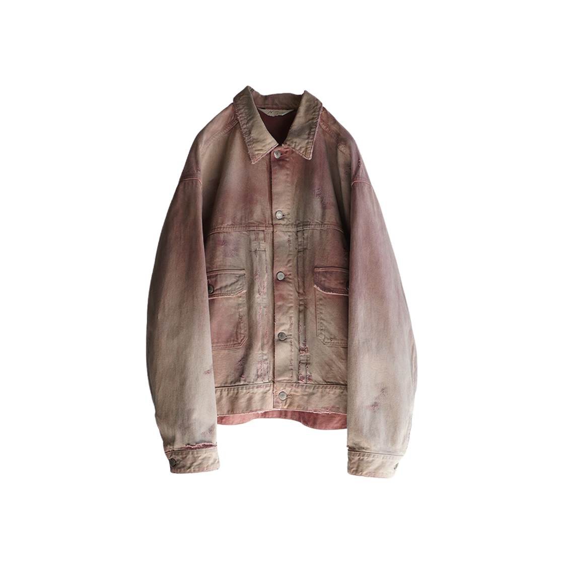 안셀름 데미지 데님 자켓 타입-2 다크 핑크 | Ancellm | KREAM