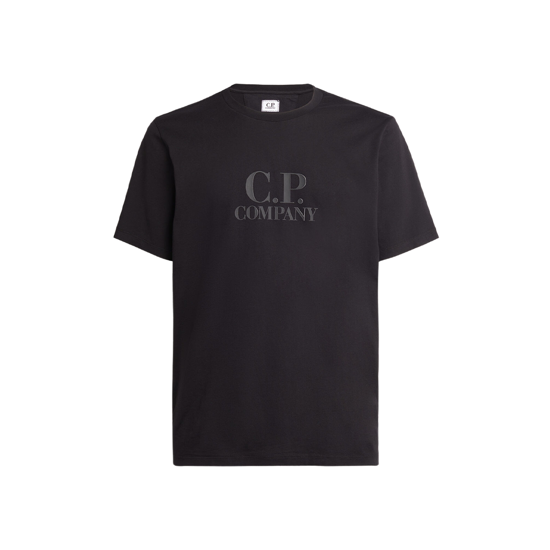 C.P. 컴퍼니 30/1 저지 엠보스드 로고 티셔츠 블랙 - 23FW | C.P. Company | KREAM