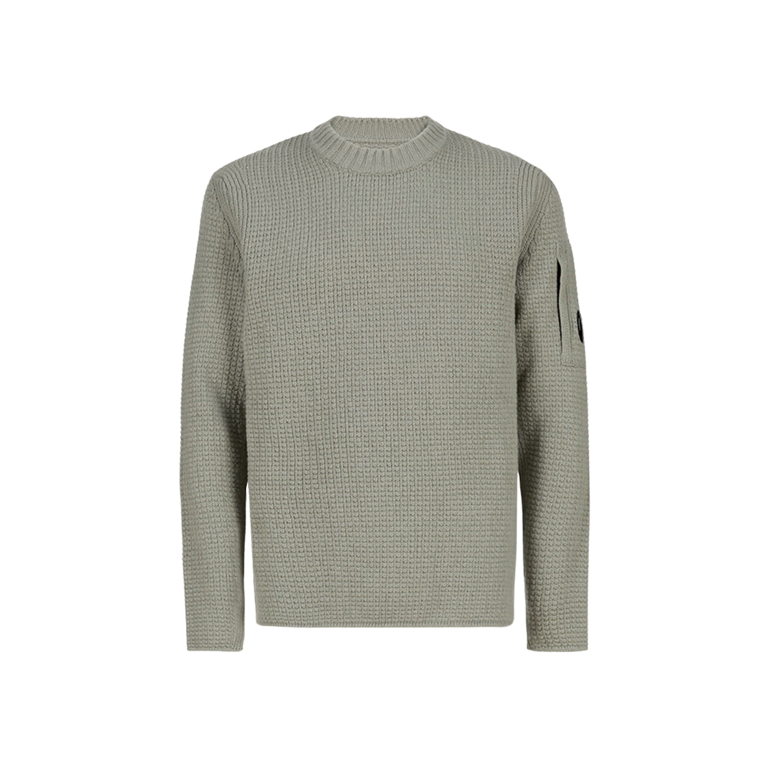 C.P. 컴퍼니 램스울 크루넥 니트 실버 세이지 브라운 - 23FW | C.P. Company | KREAM