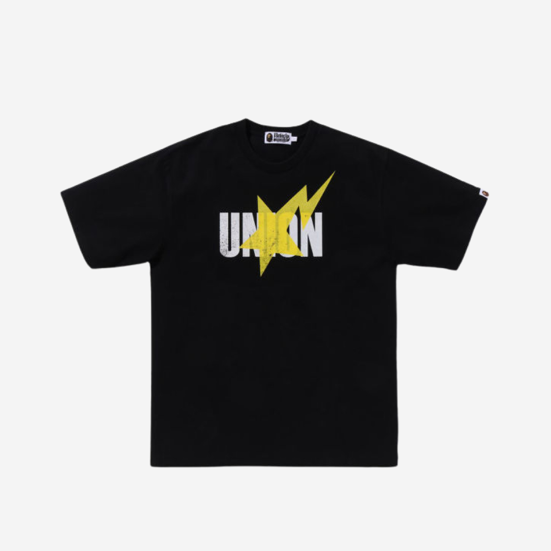 베이프 x 유니온 워시드 STA 티셔츠 블랙 | BAPE | KREAM