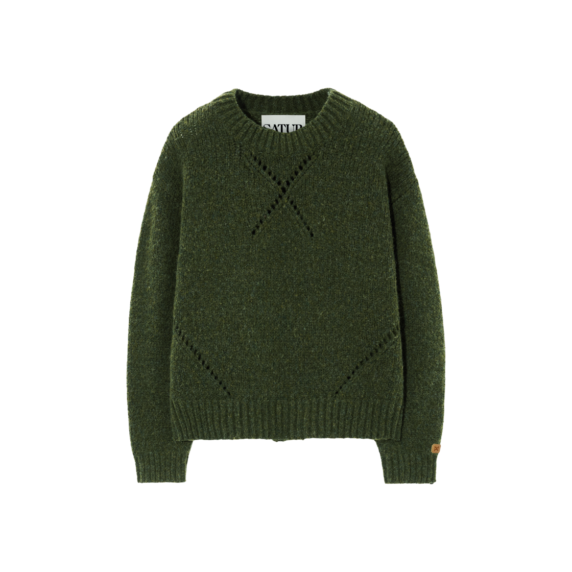 세터 카디프 울 블렌드 풀오버 니트 올리브 카키 | Satur | KREAM