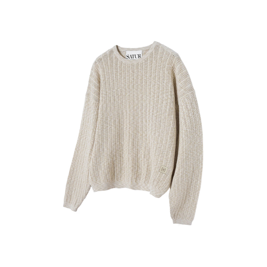 세터 이비자 네츄럴 메시드 니트 피넛 베이지 | Satur | KREAM