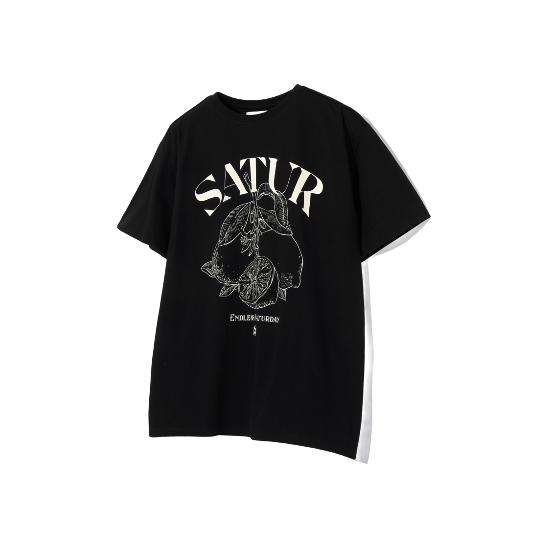 세터 카프리 시트론 드로잉 썸머 그래픽 티셔츠 블랙 | Satur | KREAM