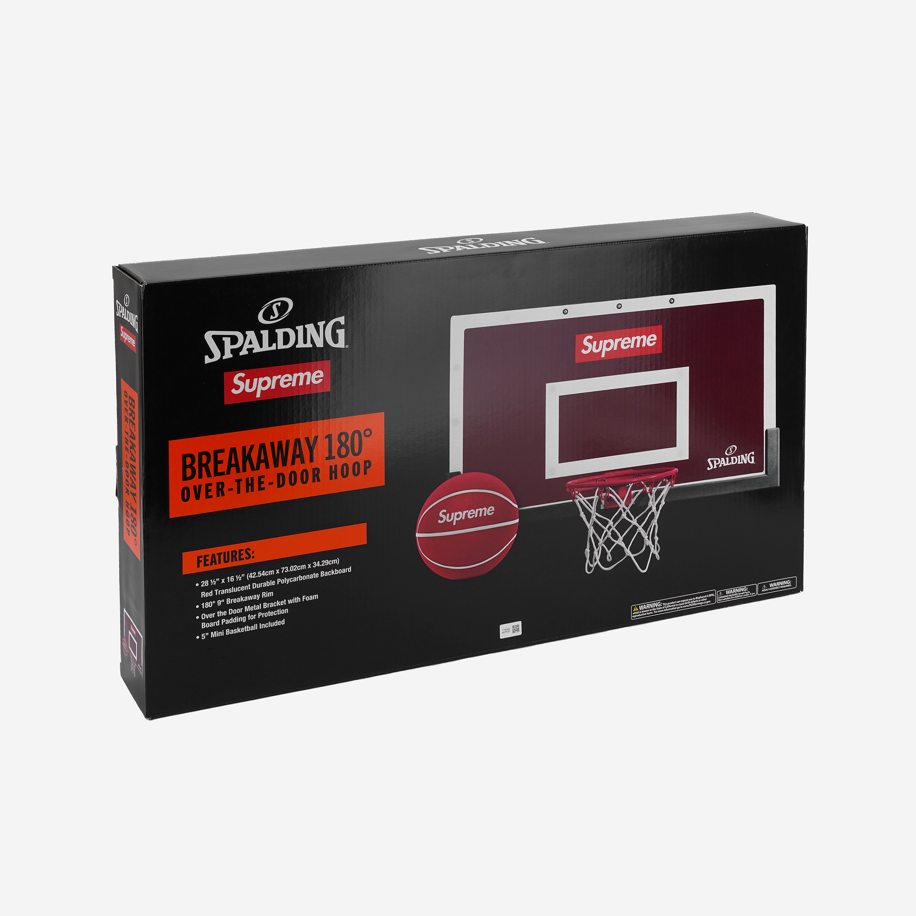 슈프림 x 스팔딩 미니 베스킷볼 후프 레드 - 23FW | KREAM