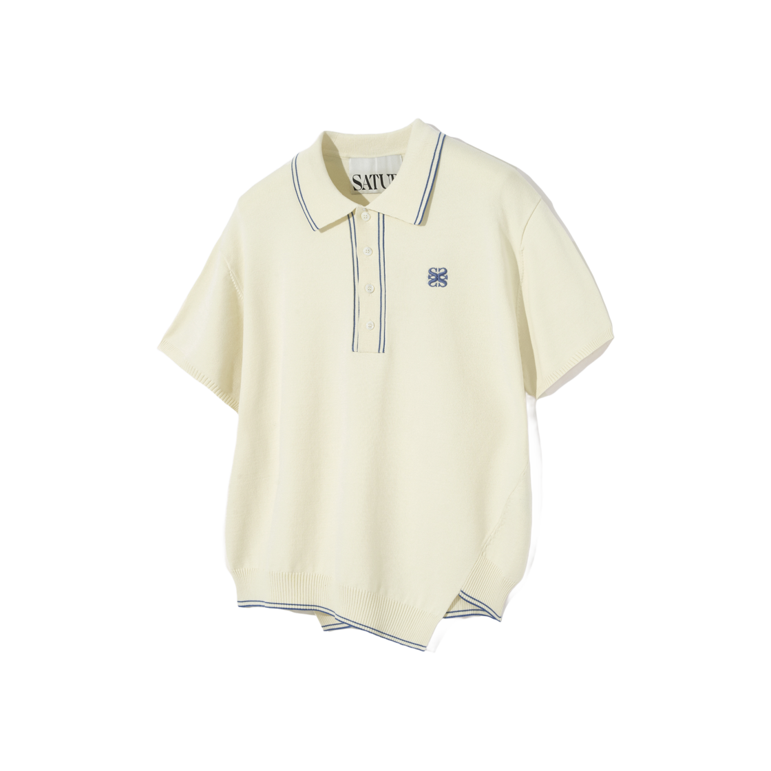 세터 더블린 언발란스 하프 칼라 니트 루센트 아이보리 | Satur | KREAM