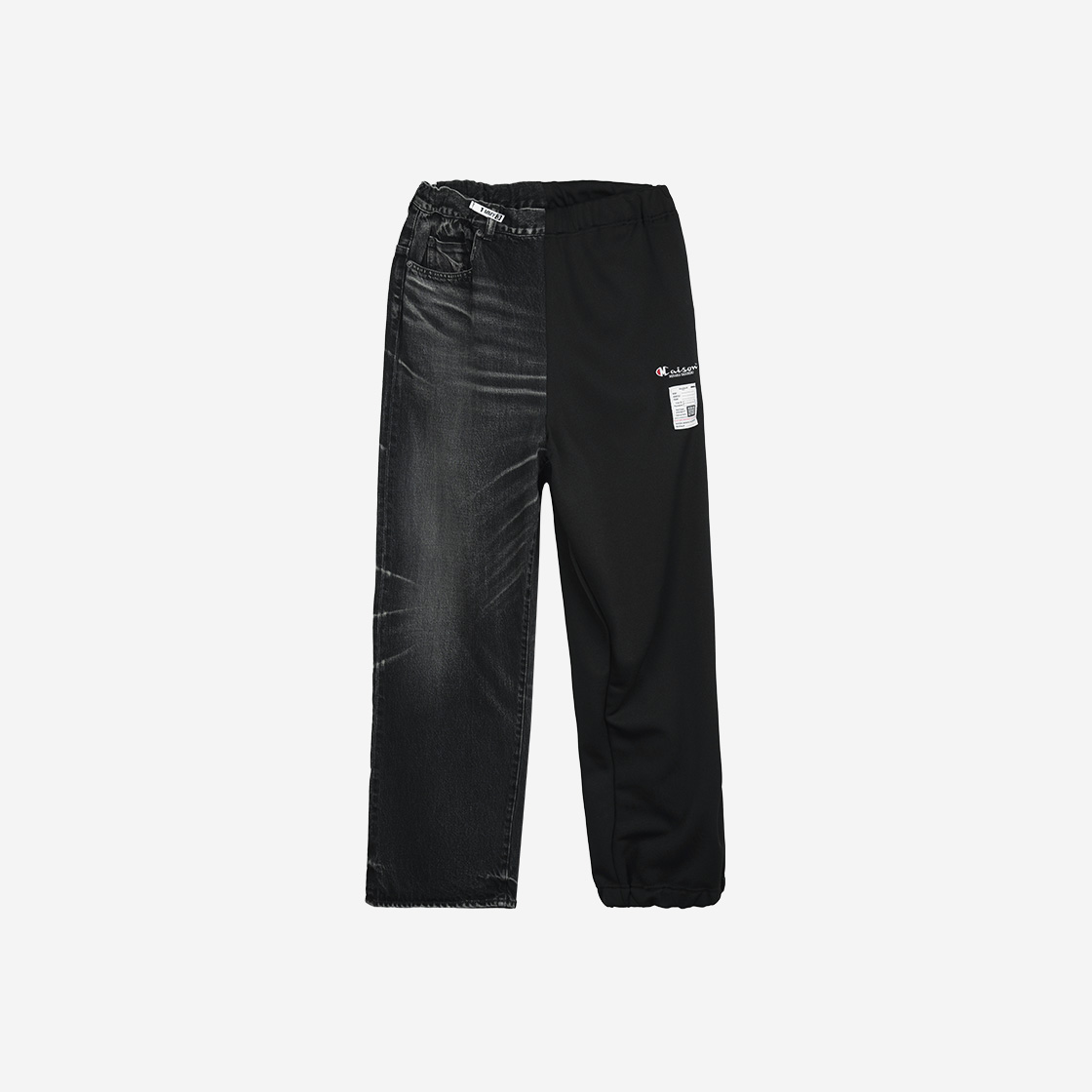 미하라야스히로 하프 스웨트 데님 팬츠 블랙 | PRTPRTSHOP | KREAM