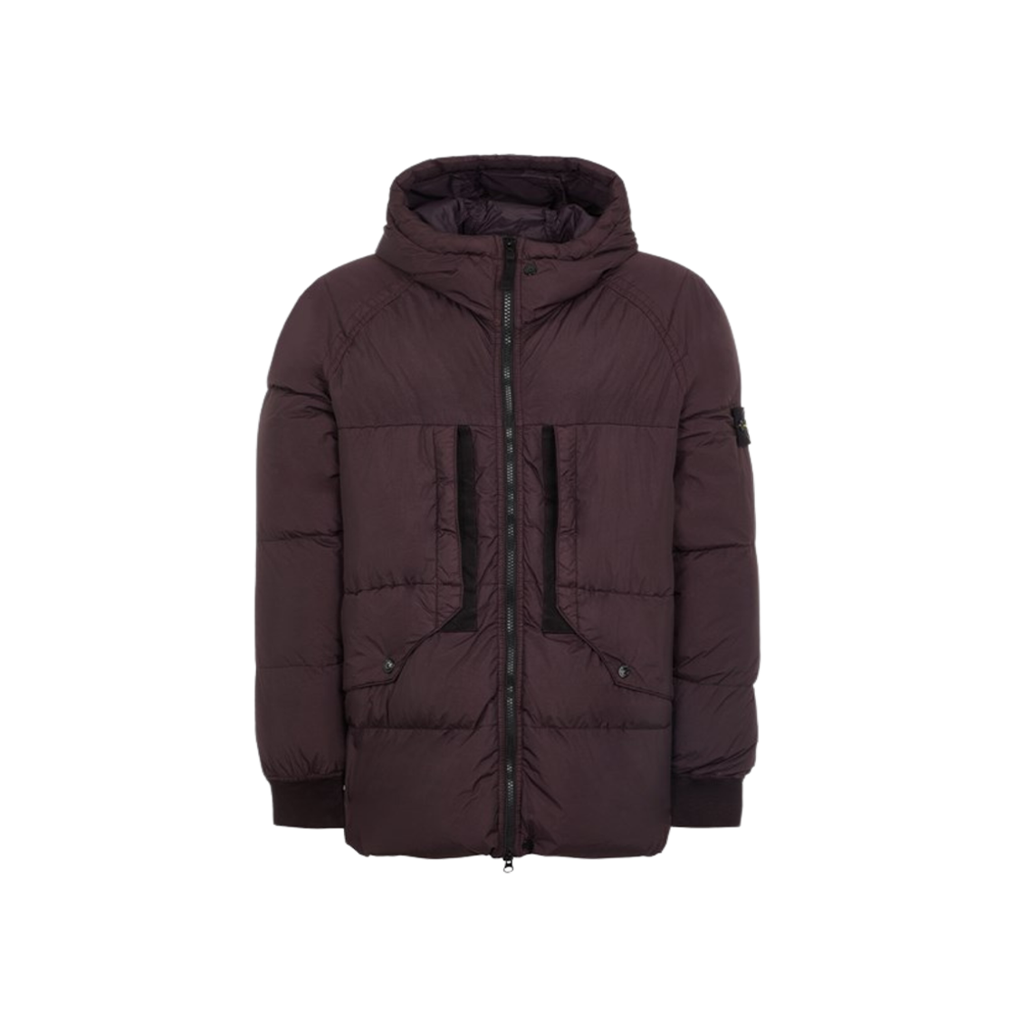 스톤 아일랜드 40723 가먼트 다이드 크링클랩스 리사이클 나일론 후드 다운 자켓 다크 버건디 - 23FW | Stone ...