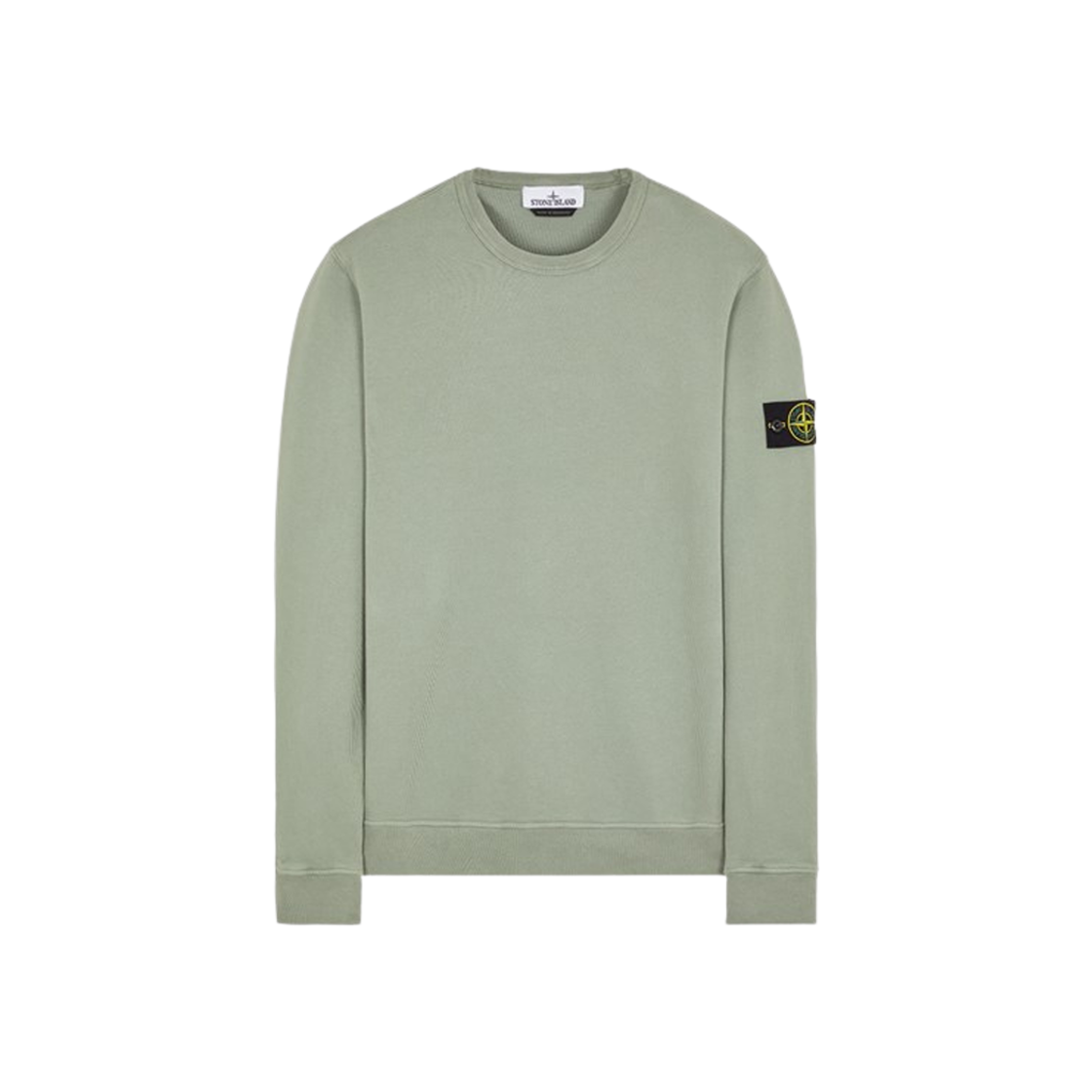 스톤 아일랜드 62420 브러쉬드 코튼 플리스 가먼트 다이드 크루넥 스웨트셔츠 세이지 그린 - 23FW | Stone Island | KREAM