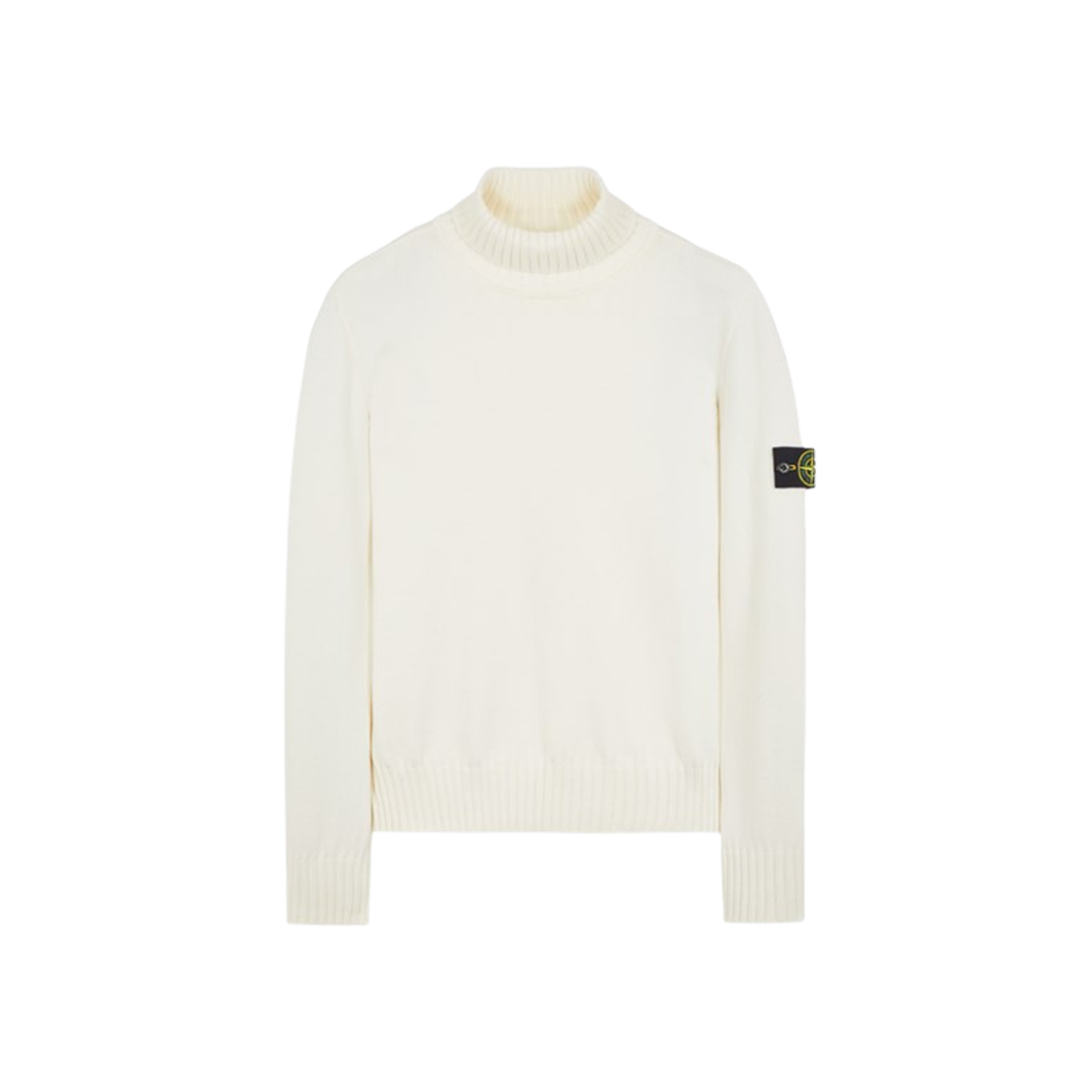 스톤 아일랜드 505A2 윈터 코튼 터틀넥 니트 내츄럴 화이트 - 23FW | Stone Island | KREAM