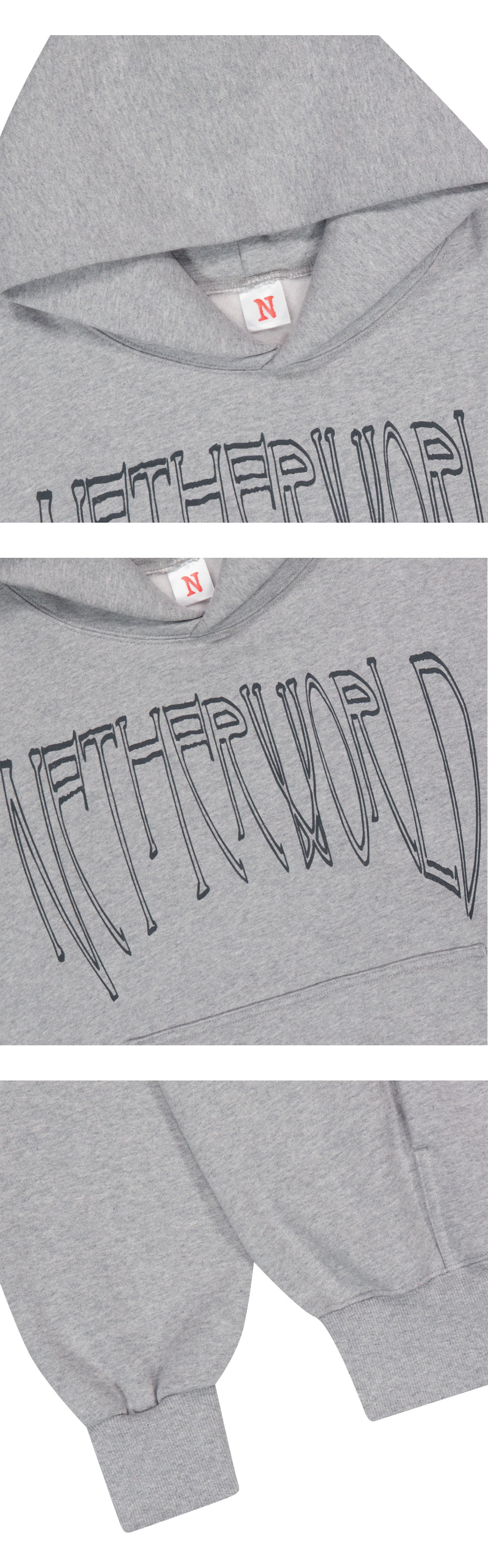 네더월드 후디 라이트 그레이 | NETHERWORLD | KREAM