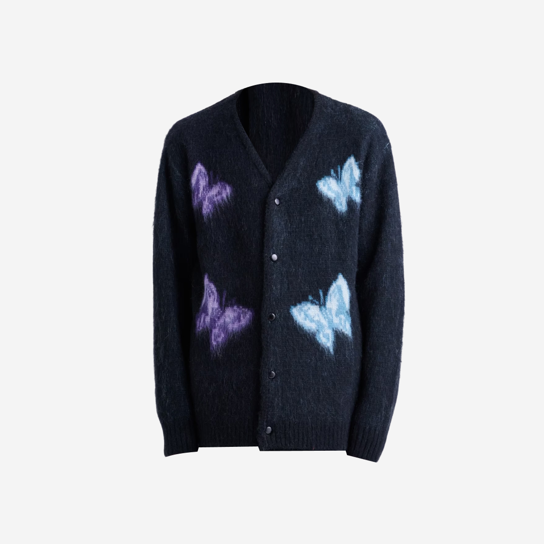 니들스 x 스튜디오스 모헤어 빠삐용 가디건 블랙 | Needles | KREAM