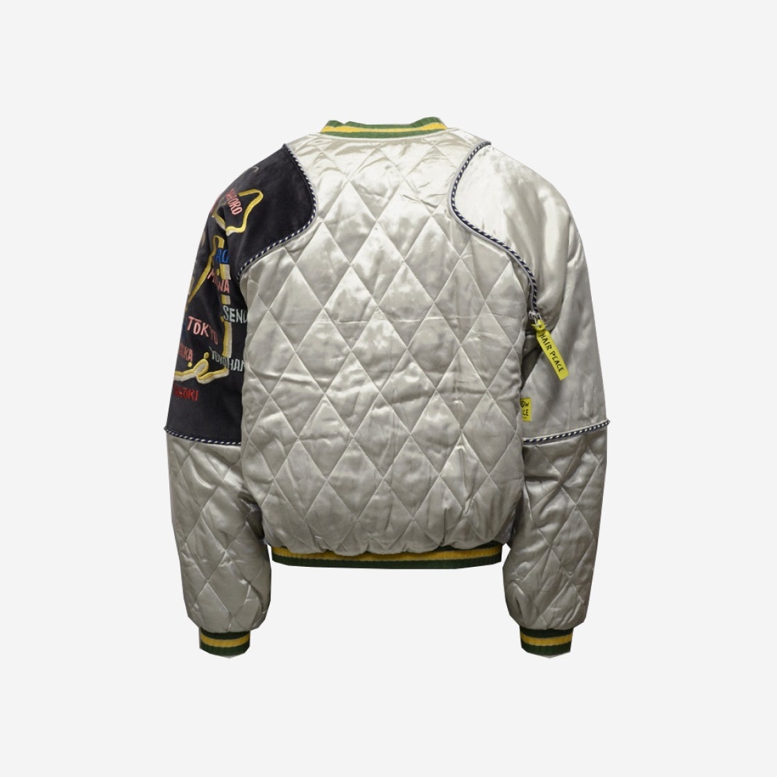 캐피탈 레이온 사틴 퀼팅 샴 봄버 자켓 블랙 | Kapital | KREAM