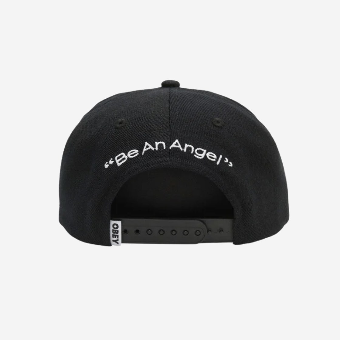 오베이 엔젤 6 패널 스냅백 블랙 | Obey | KREAM