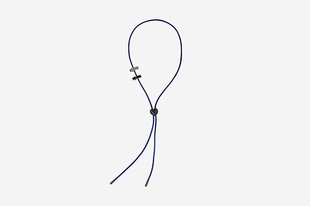 센티멍 넘버 483 하트 코드 락 네크리스 블랙/네이비 | SENTIMENTS | KREAM