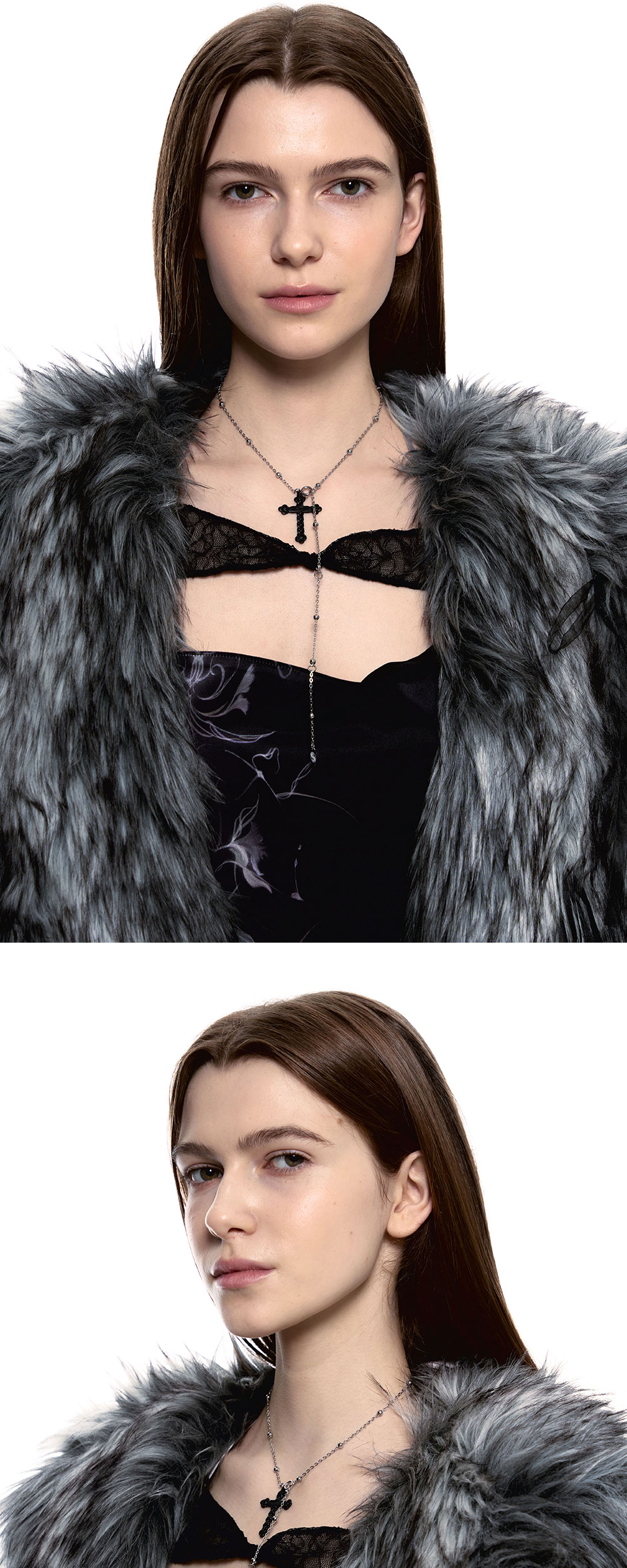 센티멍 넘버 473 매듭 십자가 네크리스 블랙 | SENTIMENTS | KREAM