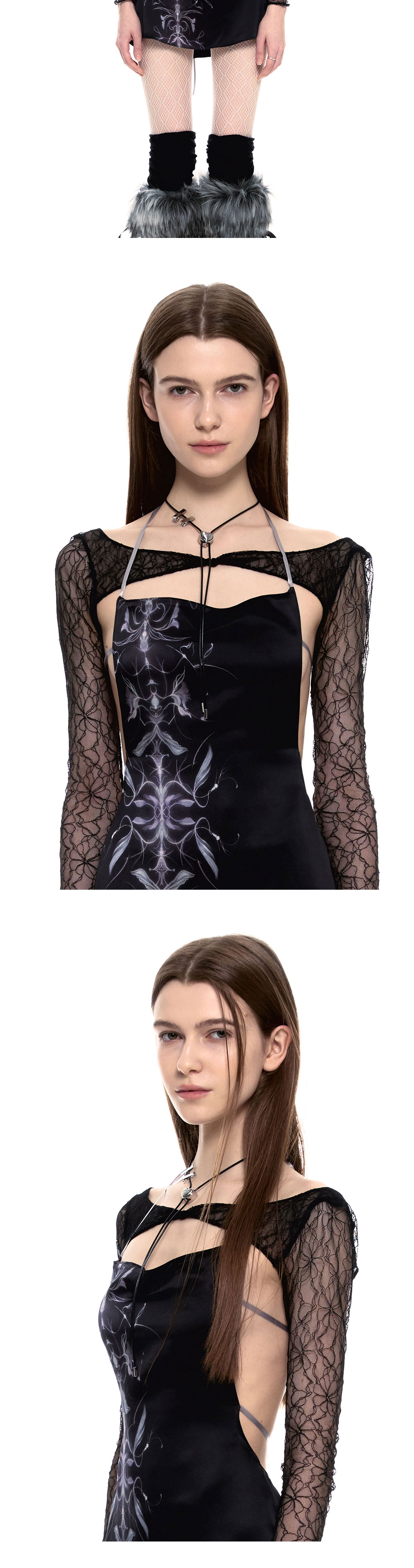 센티멍 넘버 483 하트 코드 락 네크리스 실버/블랙 | SENTIMENTS | KREAM