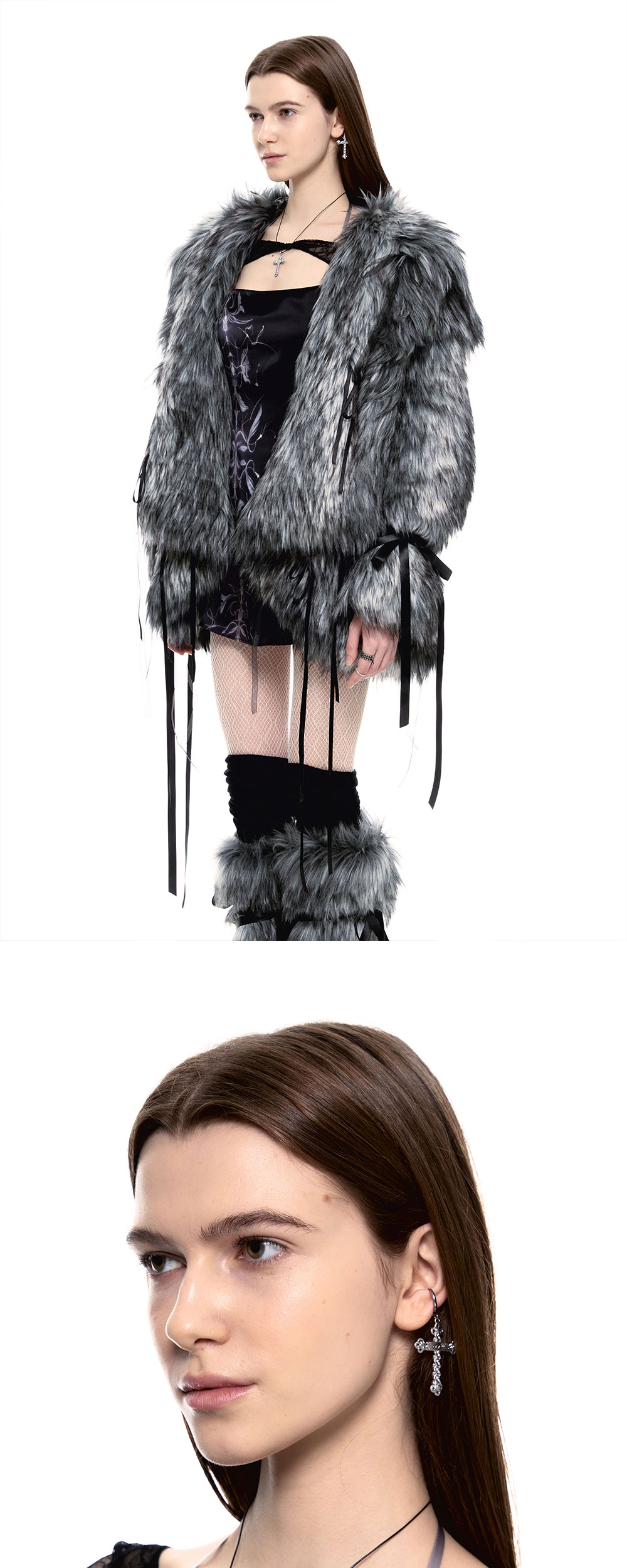 센티멍 넘버 474 매듭 십자가 이어링 실버 | SENTIMENTS | KREAM