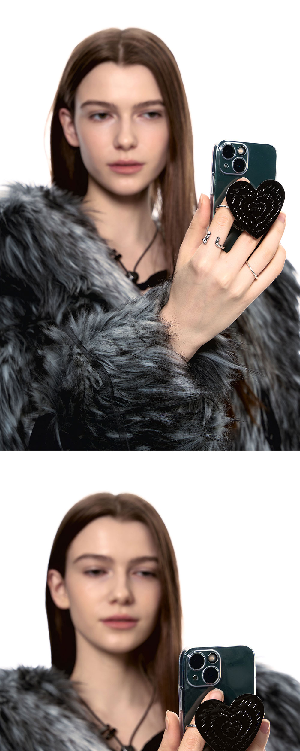 센티멍 넘버 471 하트 폰 그립 블랙 | SENTIMENTS | KREAM