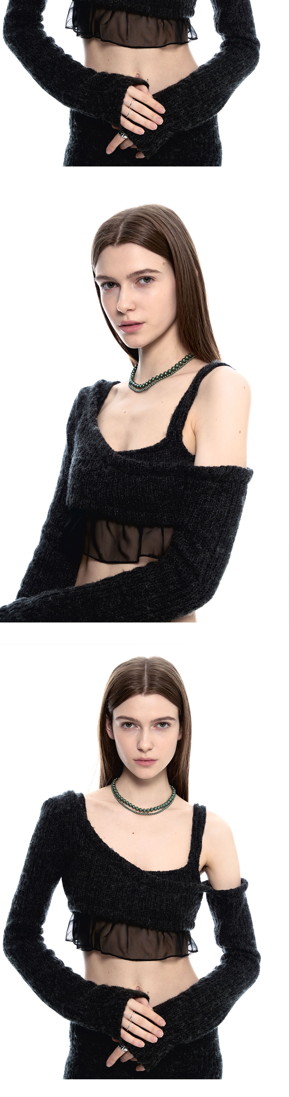 센티멍 에센셜 넘버 3 그린 진주 네크리스 925 실버 | SENTIMENTS | KREAM