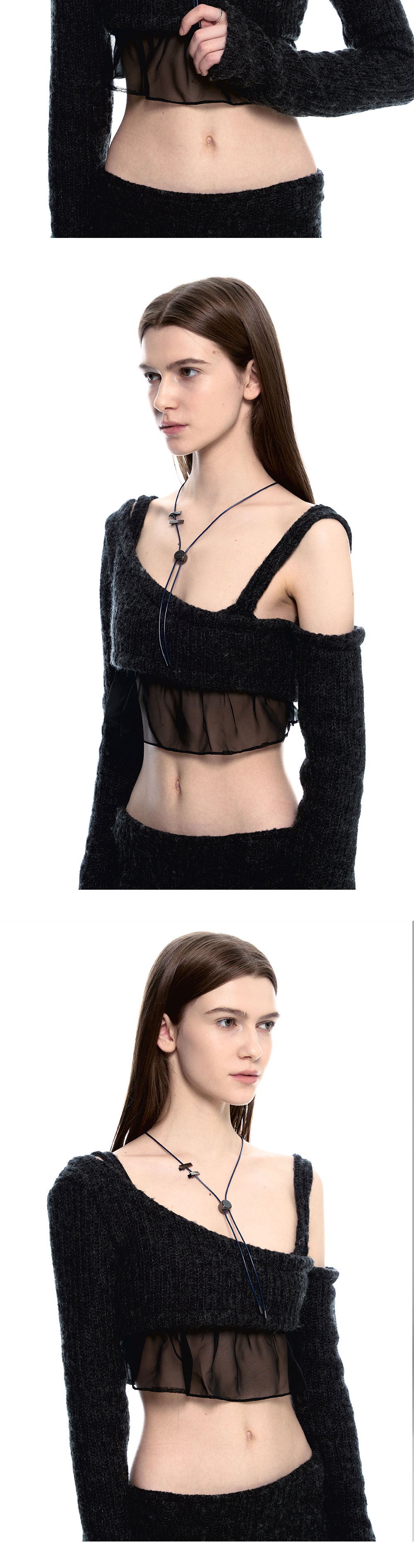 센티멍 넘버 481 원 코드 락 네크리스 블랙/네이비 | SENTIMENTS | KREAM