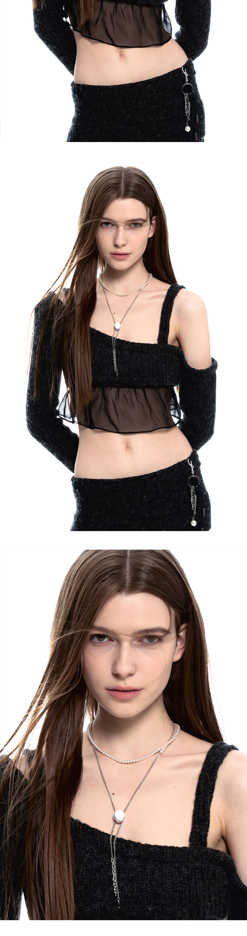 센티멍 넘버 478 원 코드 락 진주 네크리스 실버 | SENTIMENTS | KREAM