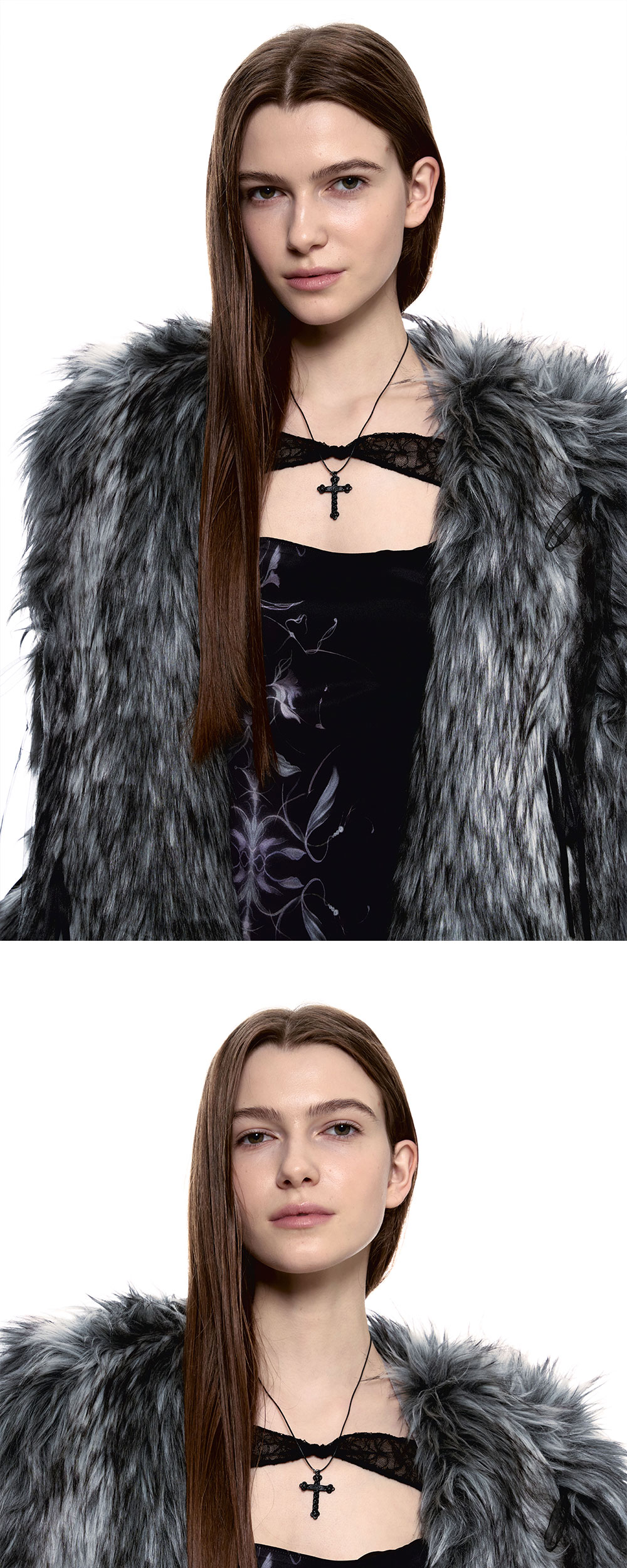 센티멍 넘버 475 매듭 십자가 레더 네크리스 블랙 | SENTIMENTS | KREAM