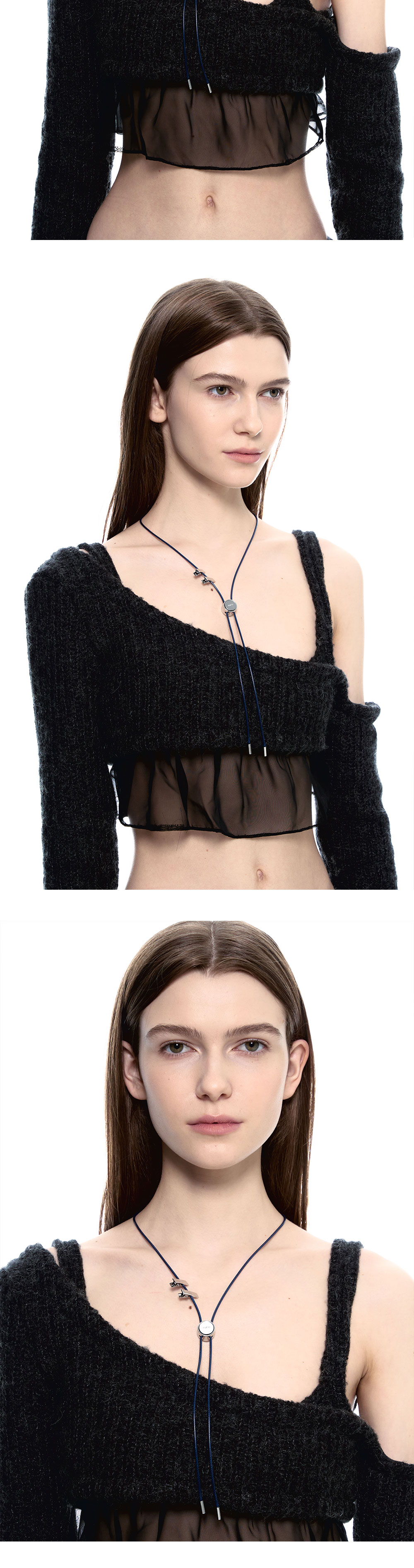 센티멍 넘버 481 원 코드 락 네크리스 실버/네이비 | SENTIMENTS | KREAM