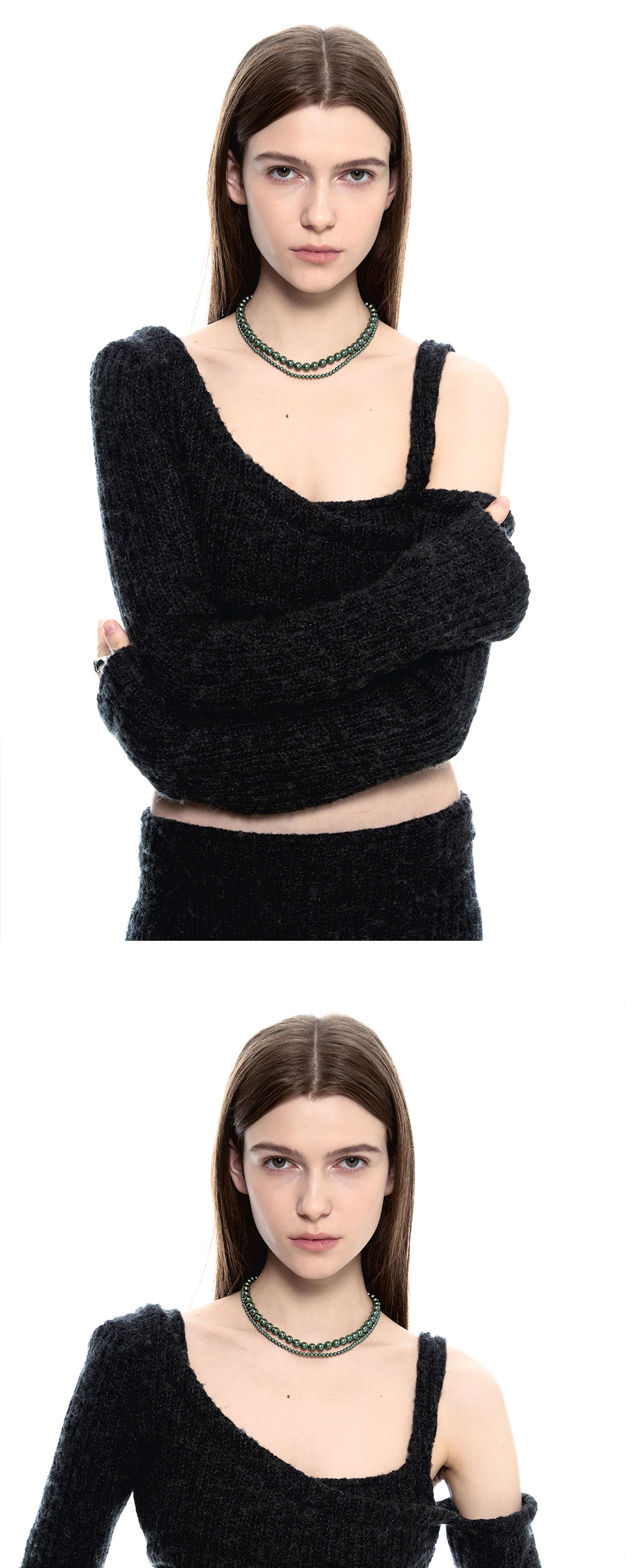 센티멍 에센셜 넘버 3 그린 진주 네크리스 925 실버 | SENTIMENTS | KREAM