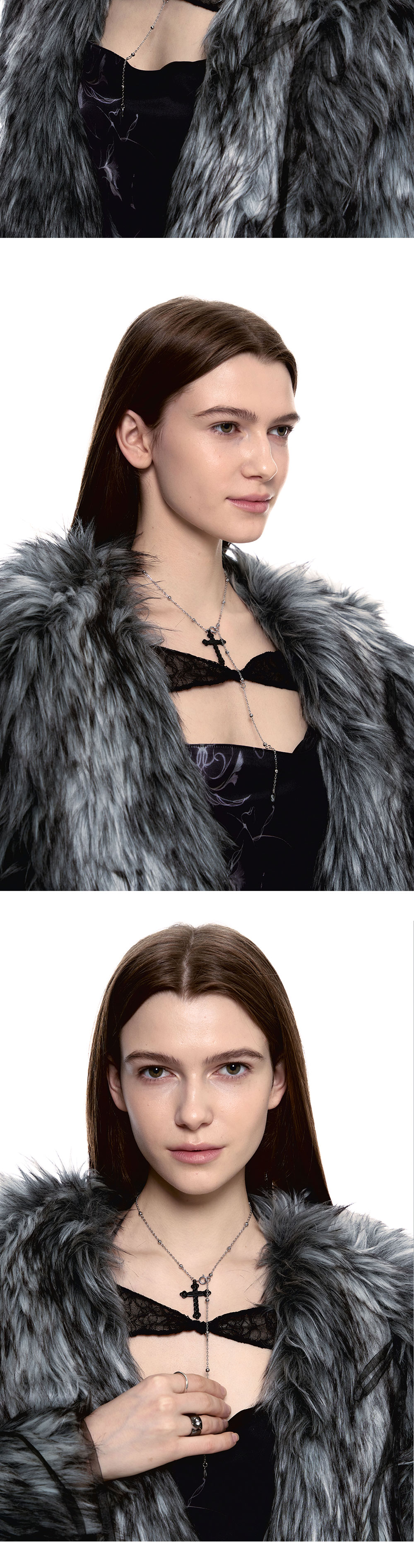 센티멍 넘버 473 매듭 십자가 네크리스 블랙 | SENTIMENTS | KREAM