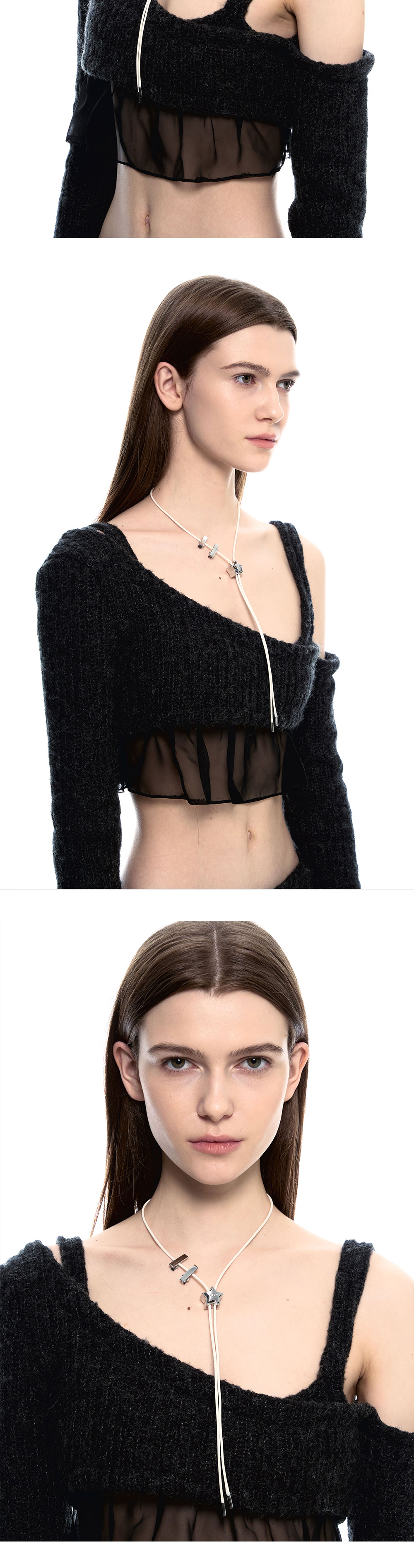 센티멍 넘버 482 스타 코드 락 네크리스 실버/아이보리 | SENTIMENTS | KREAM