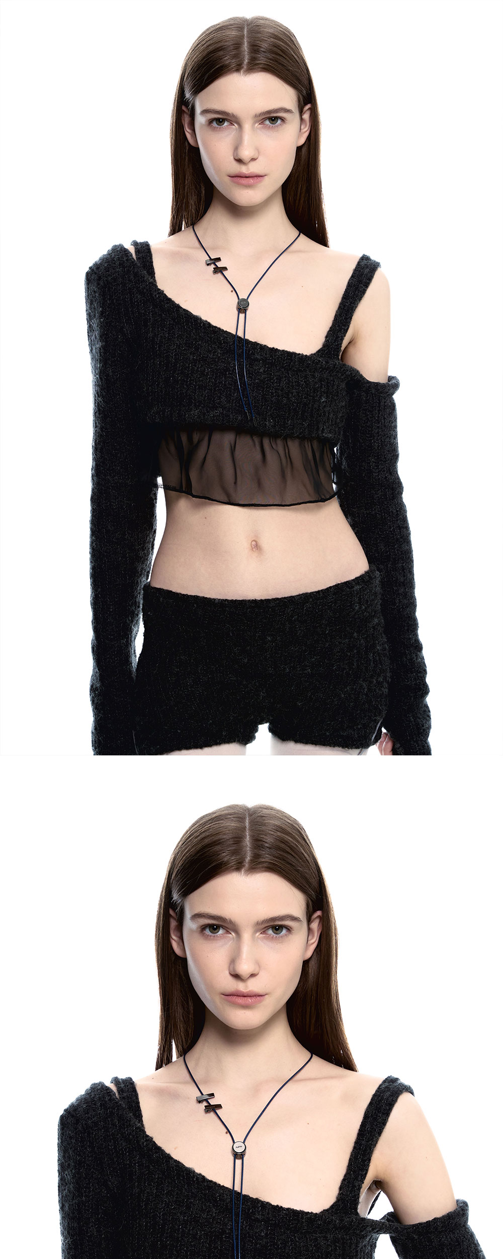 센티멍 넘버 481 원 코드 락 네크리스 블랙/네이비 | SENTIMENTS | KREAM