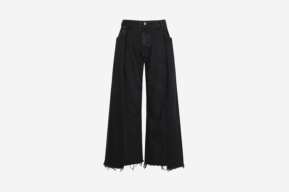 나나서카 서카 메이크 버티컬리 컷 백 와이드 데님 팬츠 블랙 | 77circa | KREAM