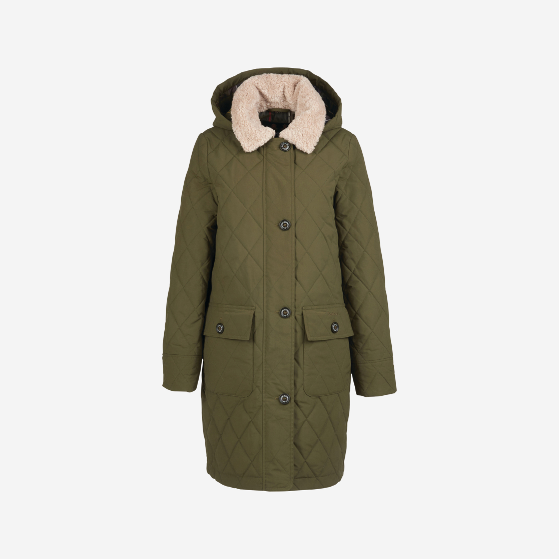(W) 바버 폭스 퀼티드 자켓 올리브 | Barbour | KREAM