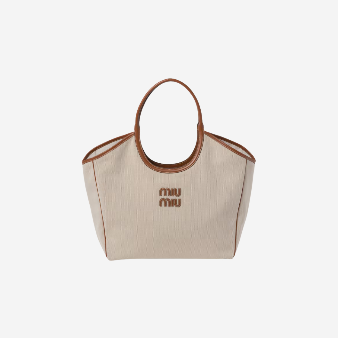 미우미우 아이비 캔버스 백 베이지 브랜디 | Miu Miu | KREAM