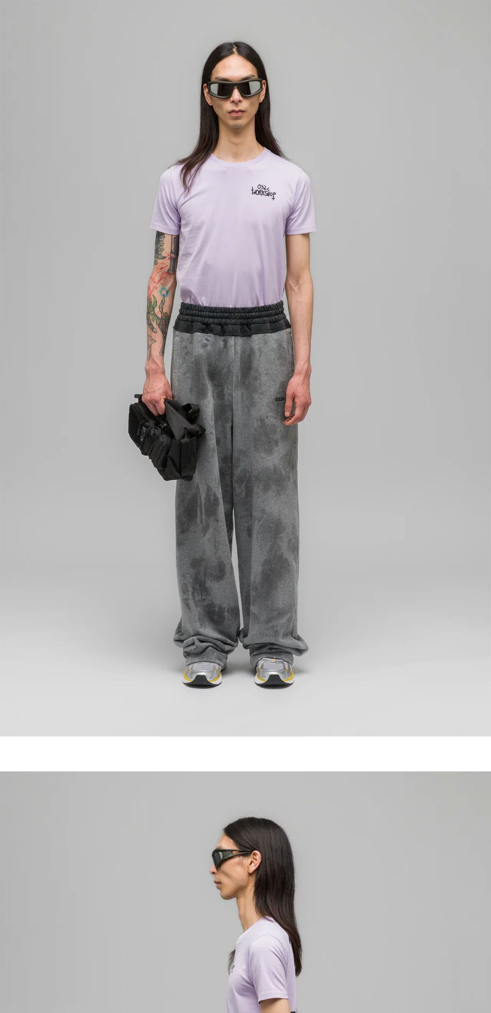 032c 글로우 스테인 스웨트팬츠 그레이 멜란지 | 032c | KREAM